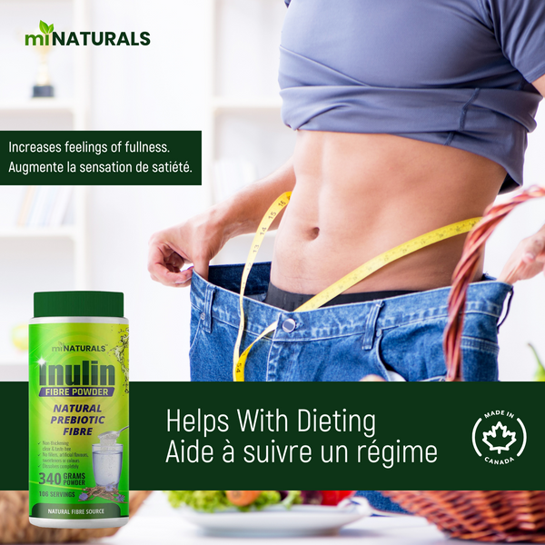 Pure Inulin Fiber Powder - Natural Prebiotic Fibre Supplement (340g