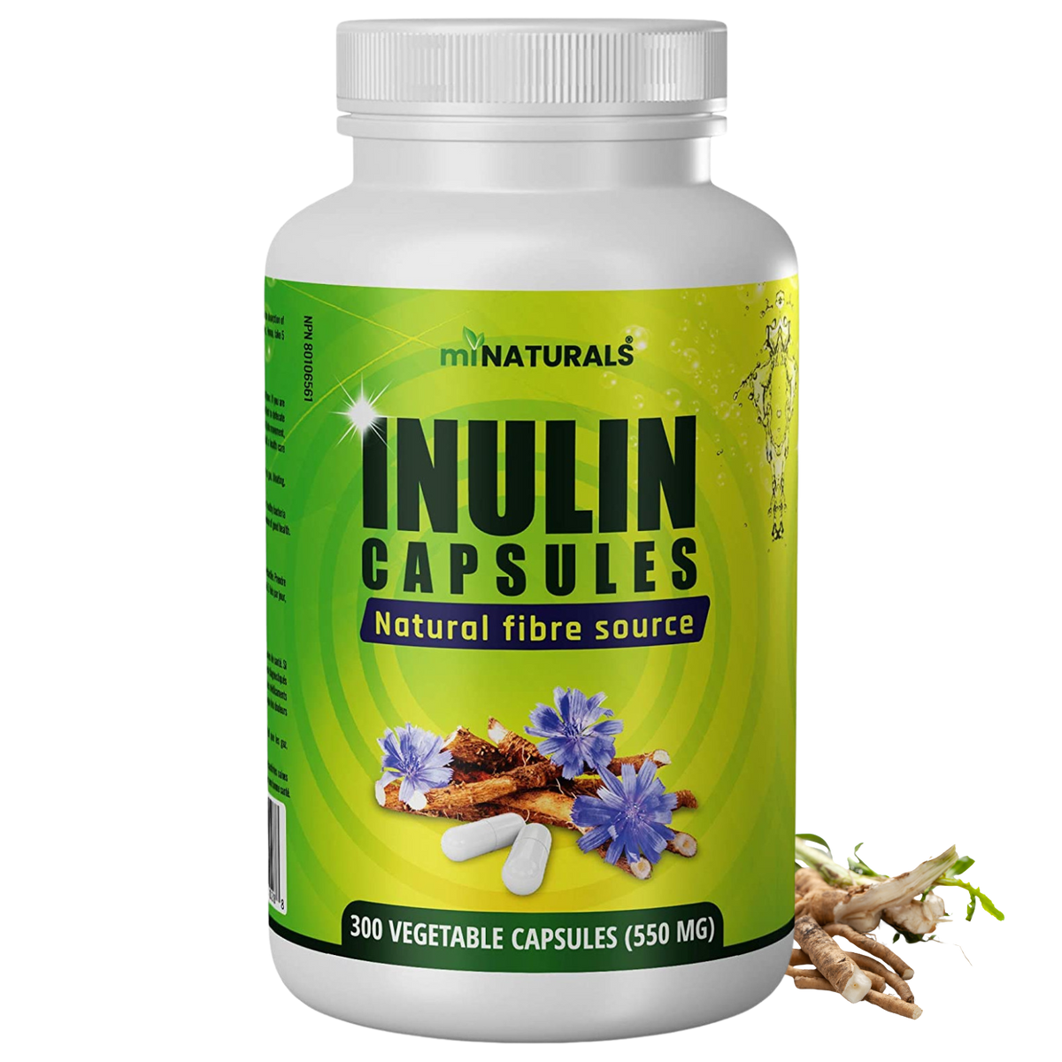 Inulin Fiber Capsules - 300 Veggie Capsules | miNATURALS 🇨🇦