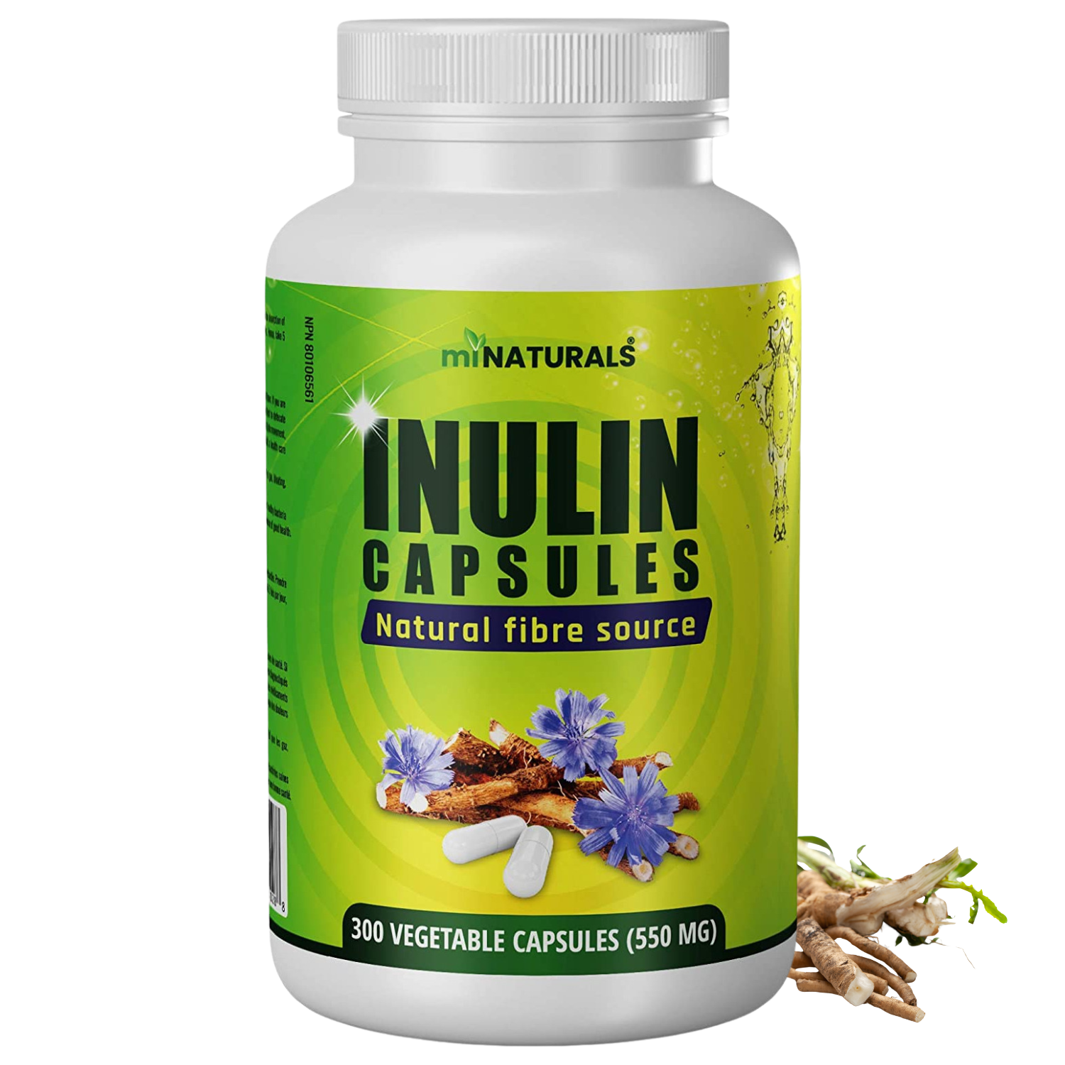 Inulin Fiber Capsules - 300 Veggie Capsules | miNATURALS 🇨🇦