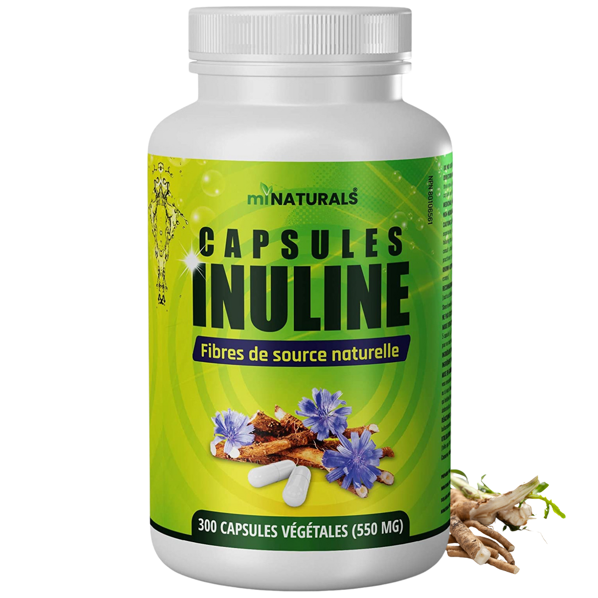 Inulin Fiber Capsules - 300 Veggie Capsules | miNATURALS 🇨🇦