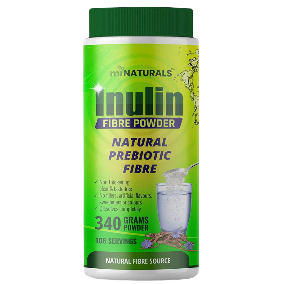 Pure Inulin Fiber Powder - Natural Prebiotic Fibre Supplement (340g