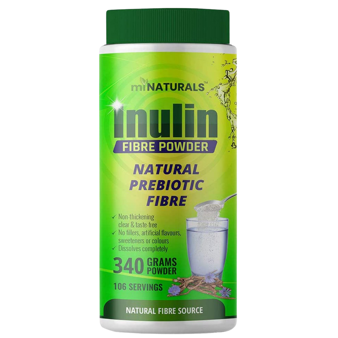 Pure Inulin Fiber Powder - Natural Prebiotic Fibre Supplement (340g