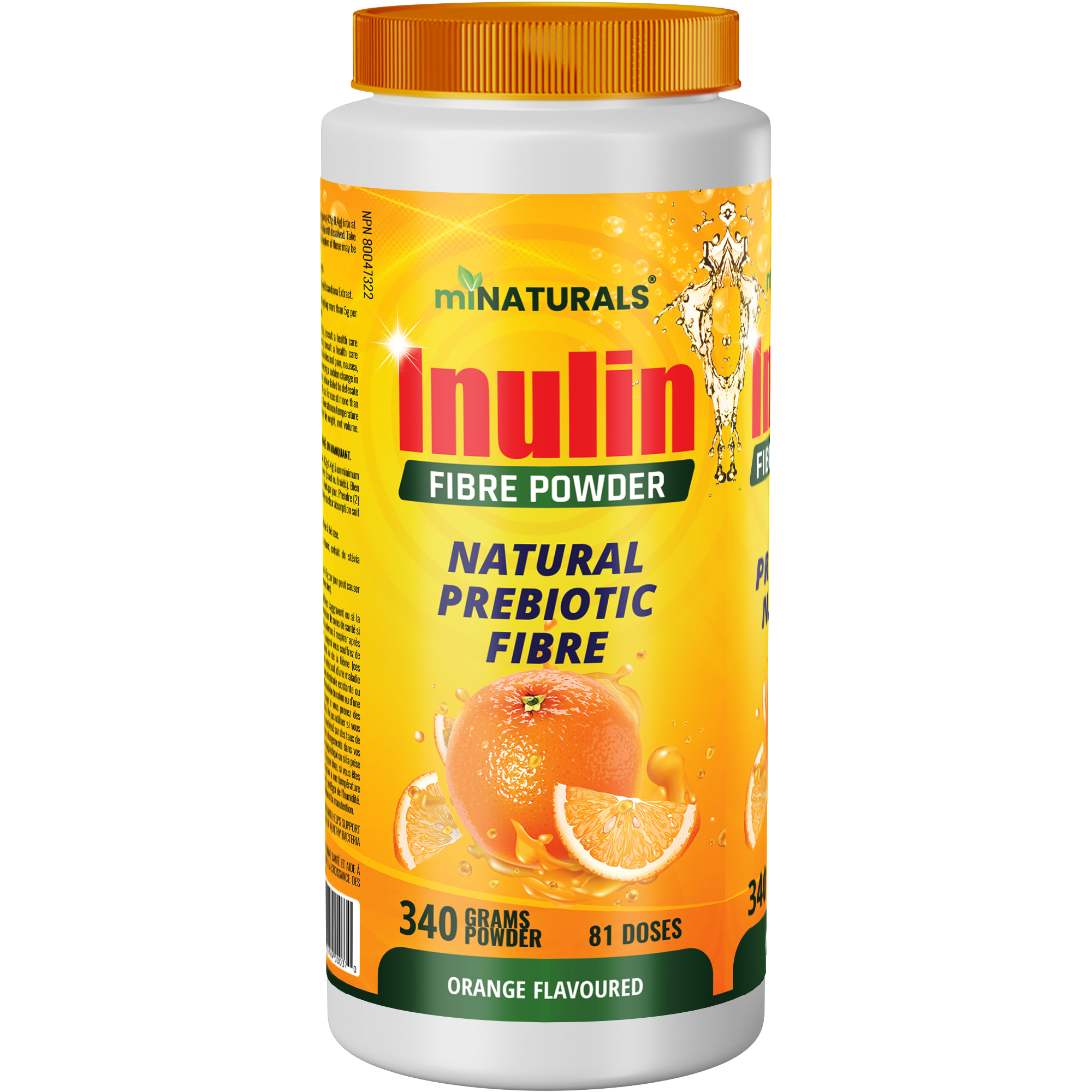 Pure Inulin Fiber Powder - Orange Flavoured | miNATURALS 🇨🇦